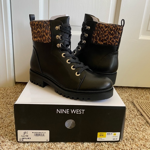 Nine West | Shoes | Last Onenine West Wylie3 Black Combat Boots | Poshmark